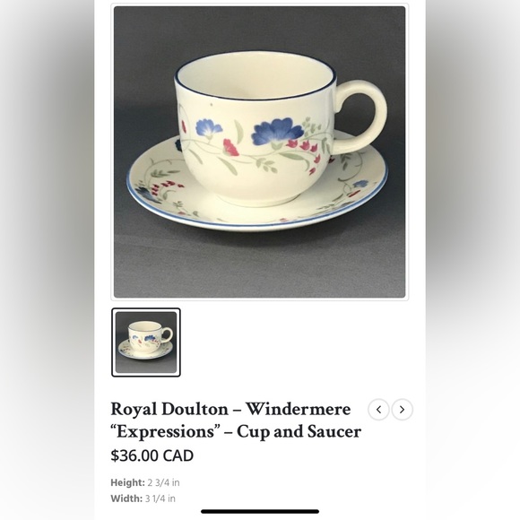 Royal Doulton | Dining | 4 Royal Doulton Expressions Windermere Cup Saucers | Poshmark
